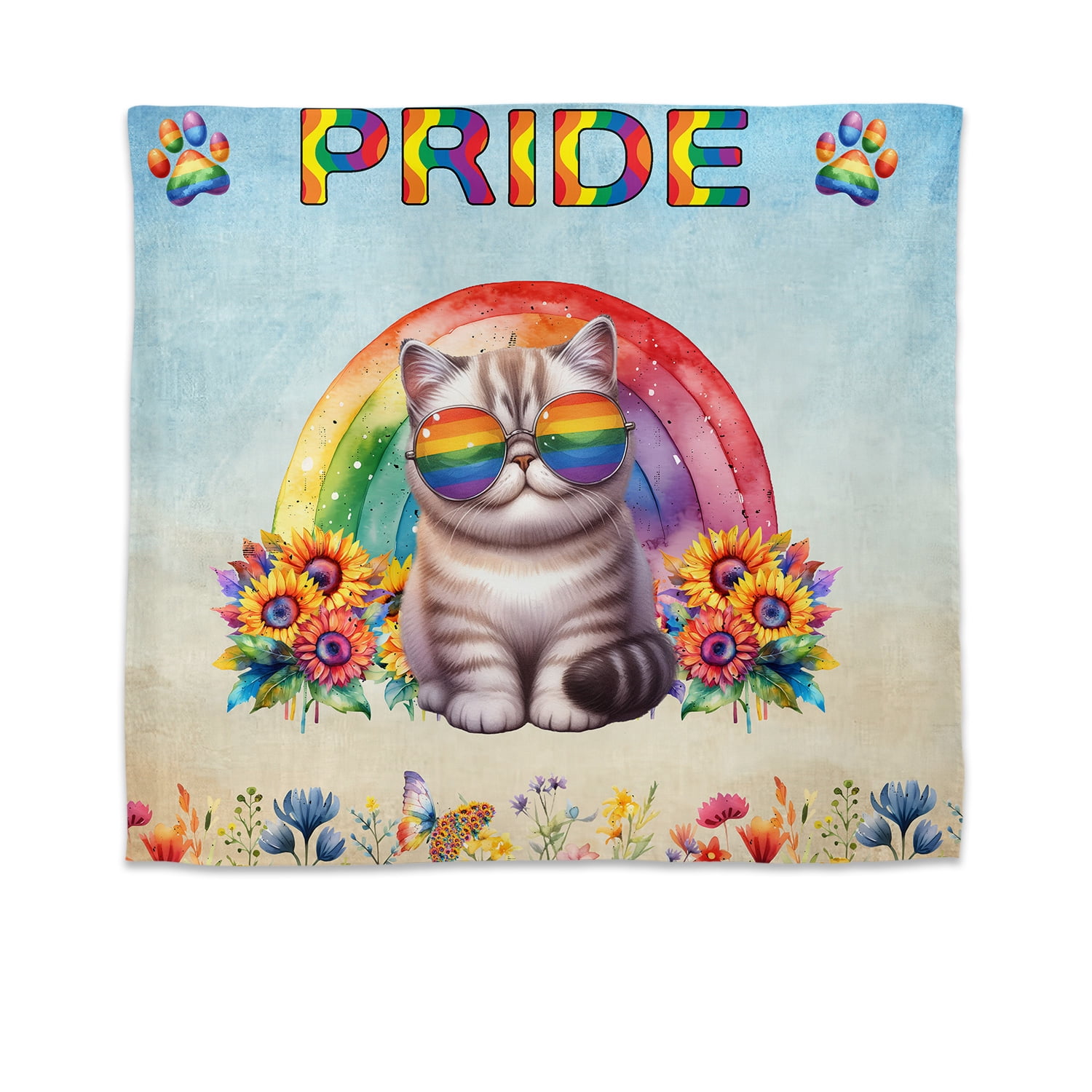 Exotic Shorthair Celebrates Rainbow Pride Month LGBT LGBTQ+ Tapestry ...