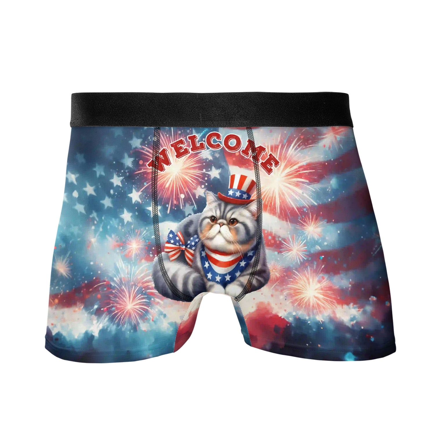 Exotic Shorthair Patriotic Welcome for 4Th of July Independence Day All ...