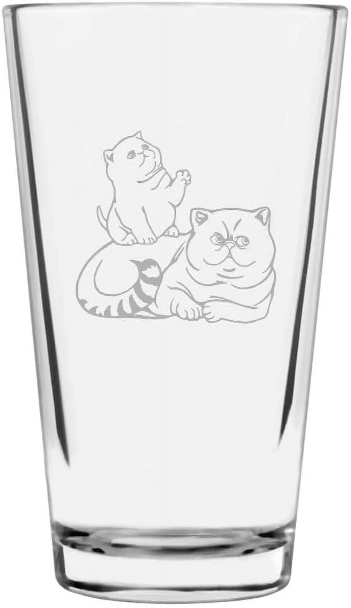 Exotic Shorthair With Kitten Cat Themed Etched 16oz Libbey Pint Glass - Walmart.com