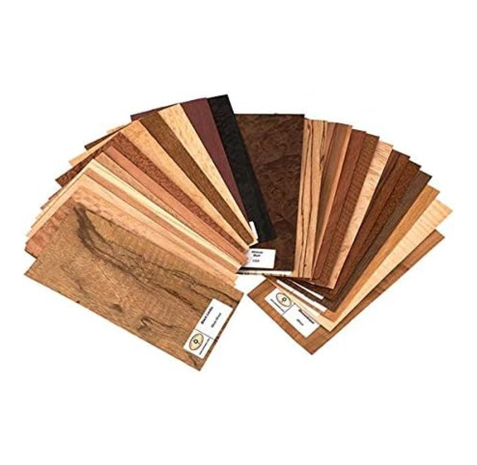 Exotic Species Wood Identification Kit & Wood Veneer Sample Pack - 4" x ...