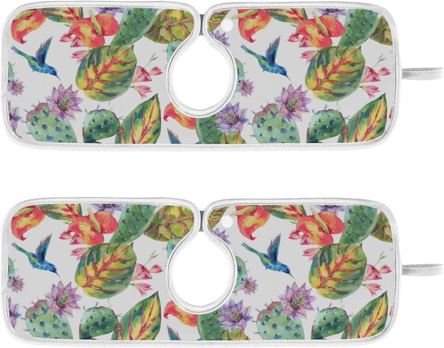 Exotic Tropical Cactus Sink Splash Guard for Faucet 2 Packs Faucet ...