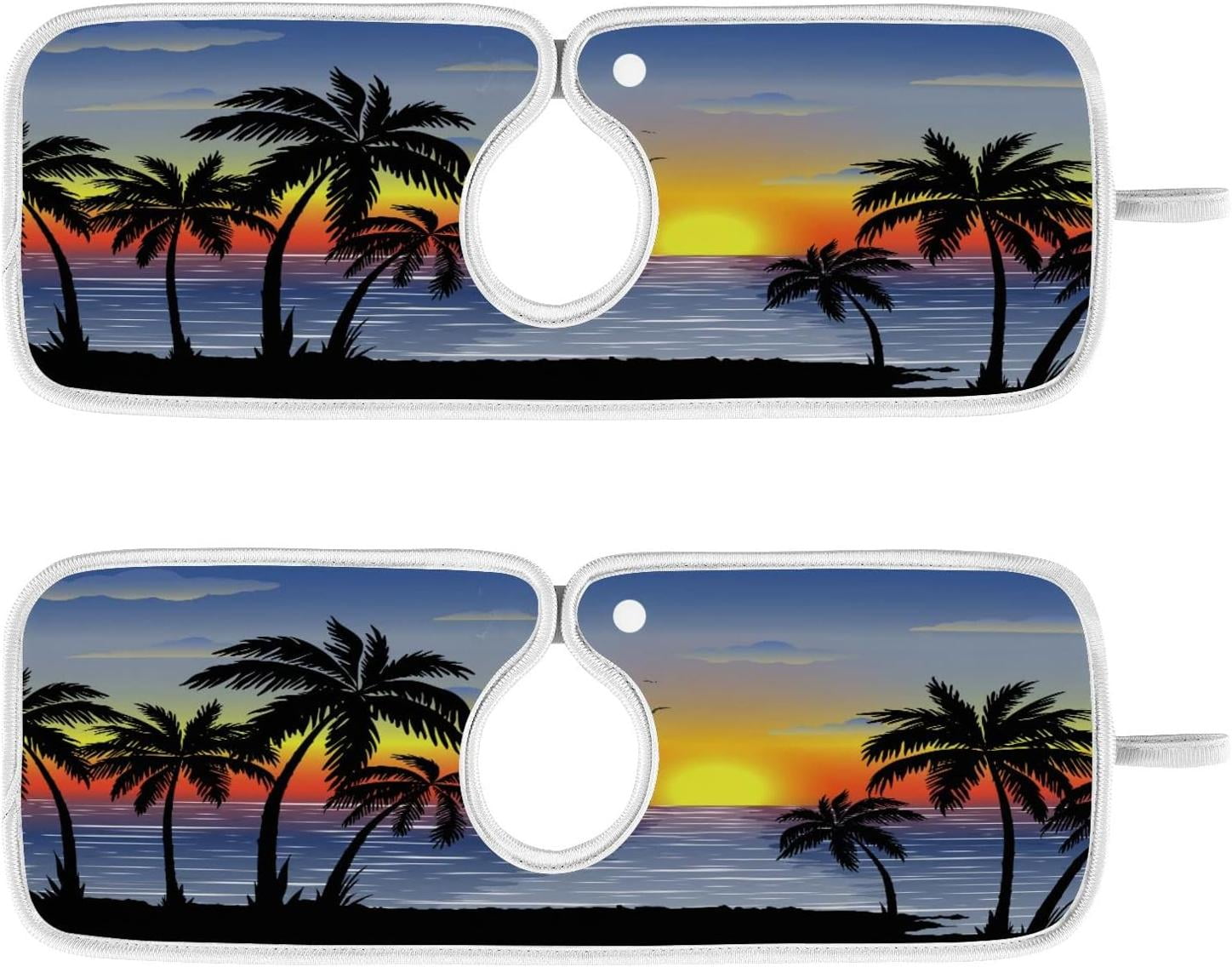 Exotic Tropical Landscape Sink Splash Guard for Faucet 2 Packs Faucet ...