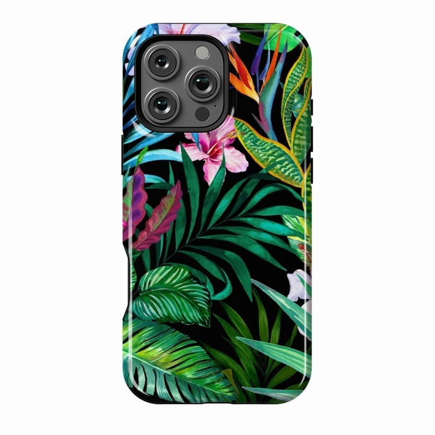 Exotic Tropical Leaf Pattern Art iPhone Case 17 16 15 14 13 12 11 Pro ...