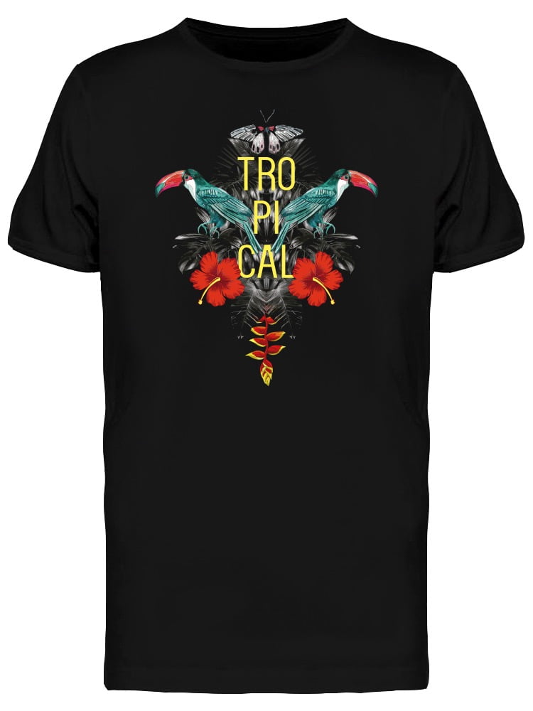 Exotic Tropical Toucan Jungle T-Shirt Men -Image by Shutterstock, Male ...