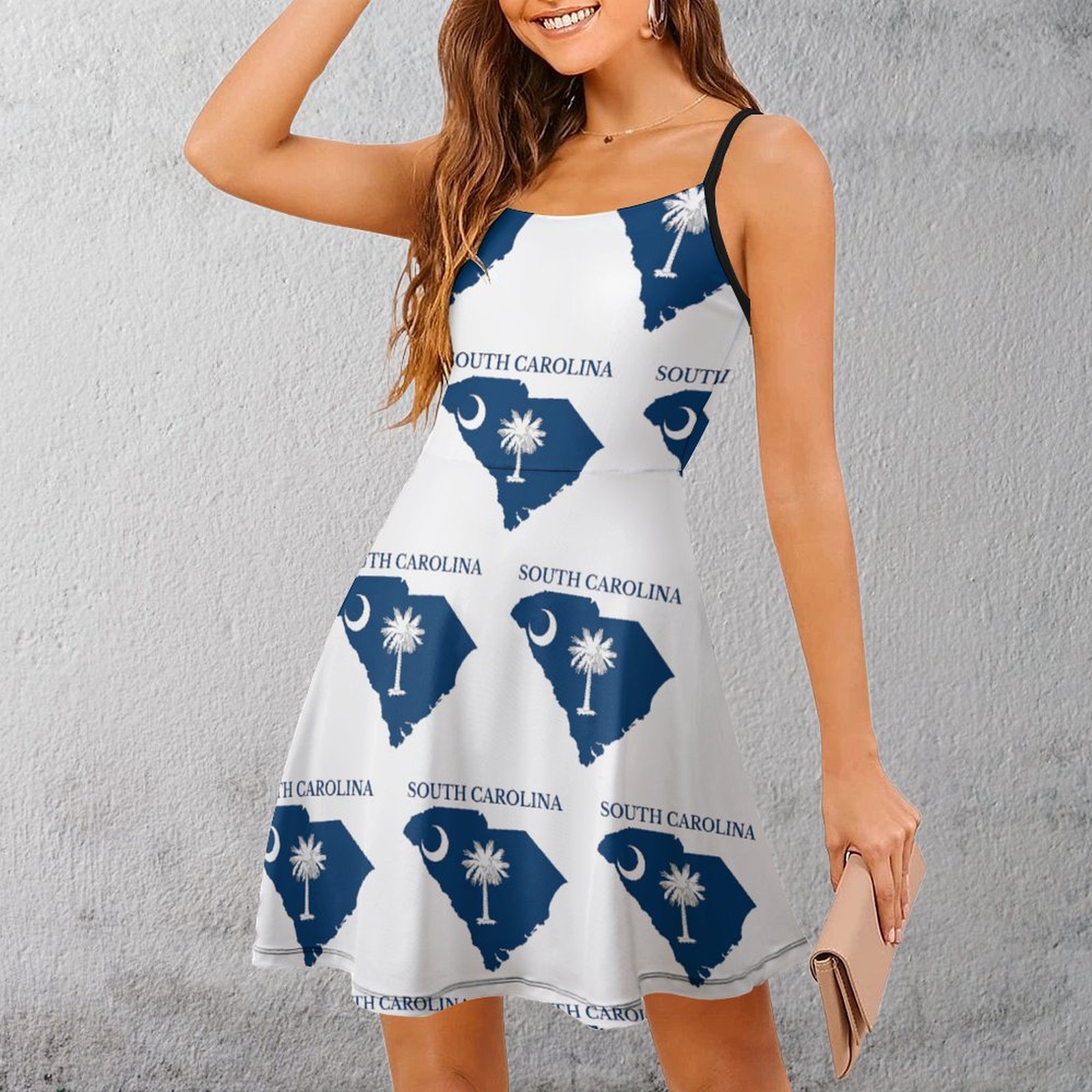 Exotic Woman's Gown Suspender Dress South Carolina Flag Map Women's ...