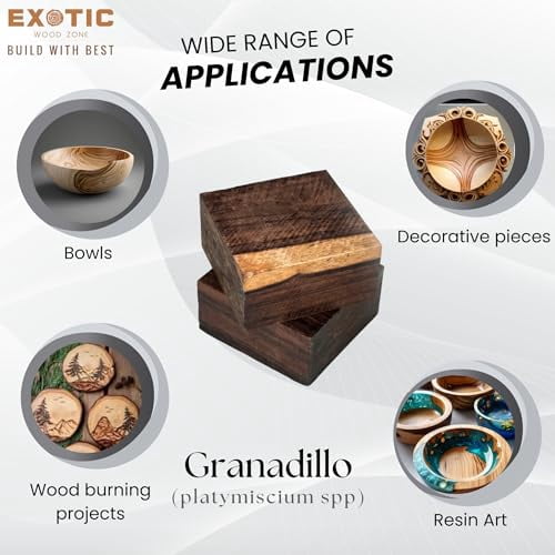 Exotic Wood Zone Granadillo Wood Bowl Blank | Square Blocks for DIY ...