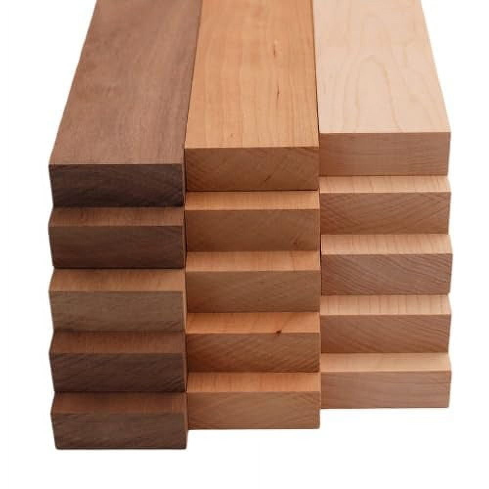 Exotic Wood Zone Variety Pack - 5 Walnut, 5 Maple, 5 Cherry Hardwood ...
