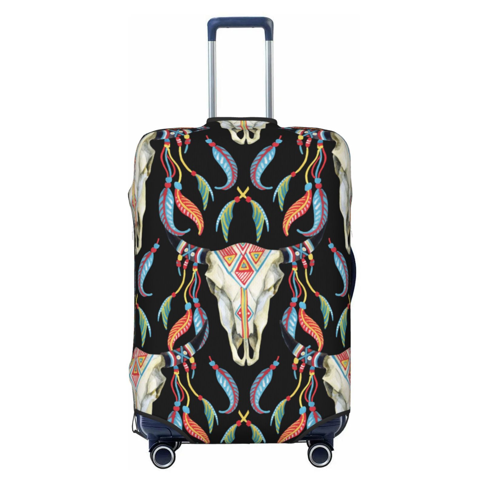 Exotic buffalo skull cool Luggage Cover for Travel Business Trip ...