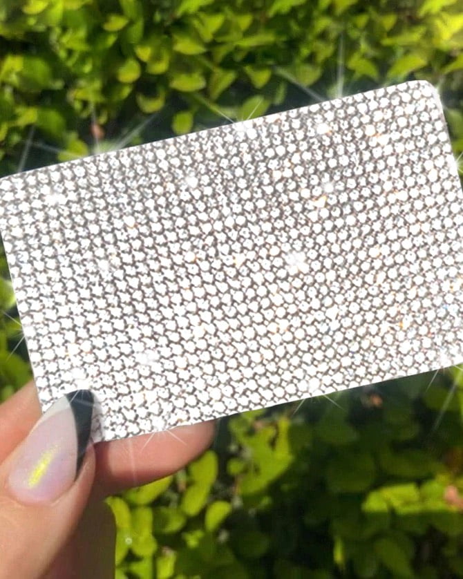 ExotixCard The Original Drill Rhinestone Reflective Sticker Ultra Bling ...