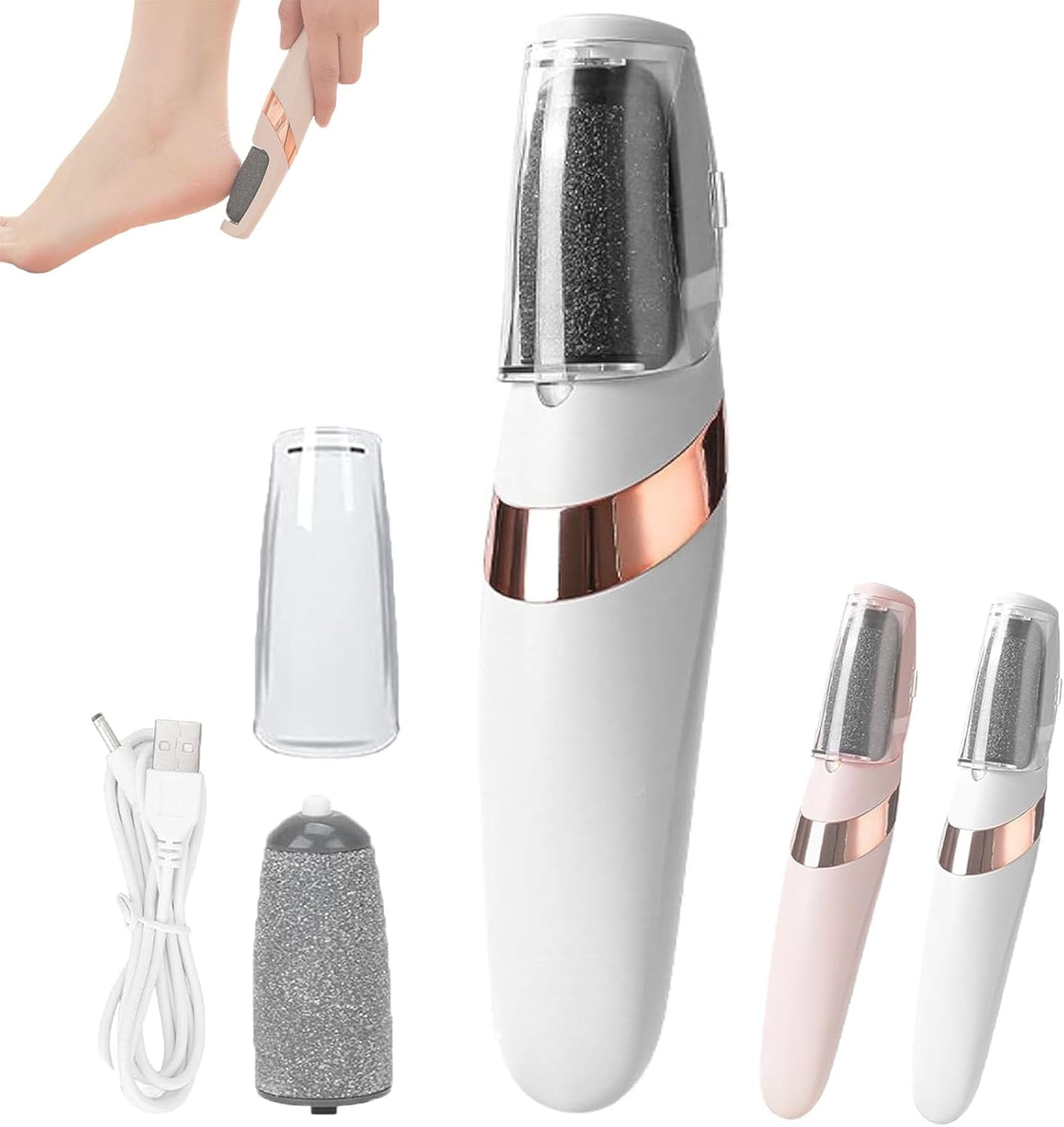 Exovan Electric Foot Callus Remover, Avoria Foot Shaver, Rechargeable ...