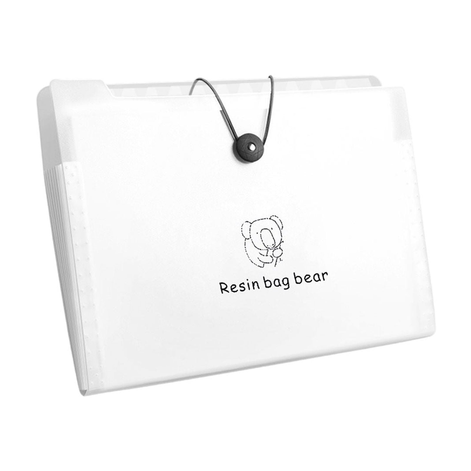 Expandable 12 Pocket File Pouch With Dual Folders Transparent Document ...