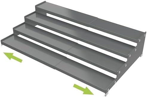 Expandable 4-Tier Step Spice Rack Organizer for Kitchen Cabinet Modern ...