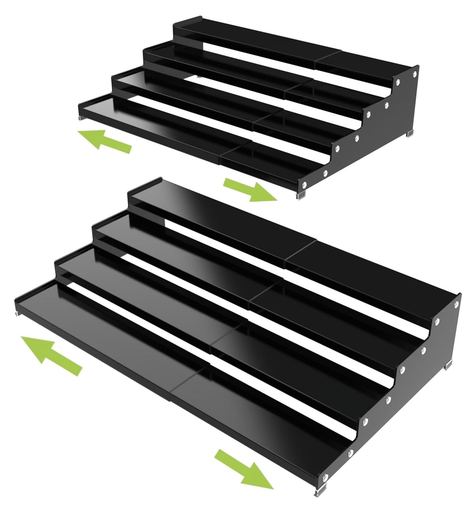 Expandable 4-Tier Step Spice Rack Organizer for Kitchen Cabinet Modern ...