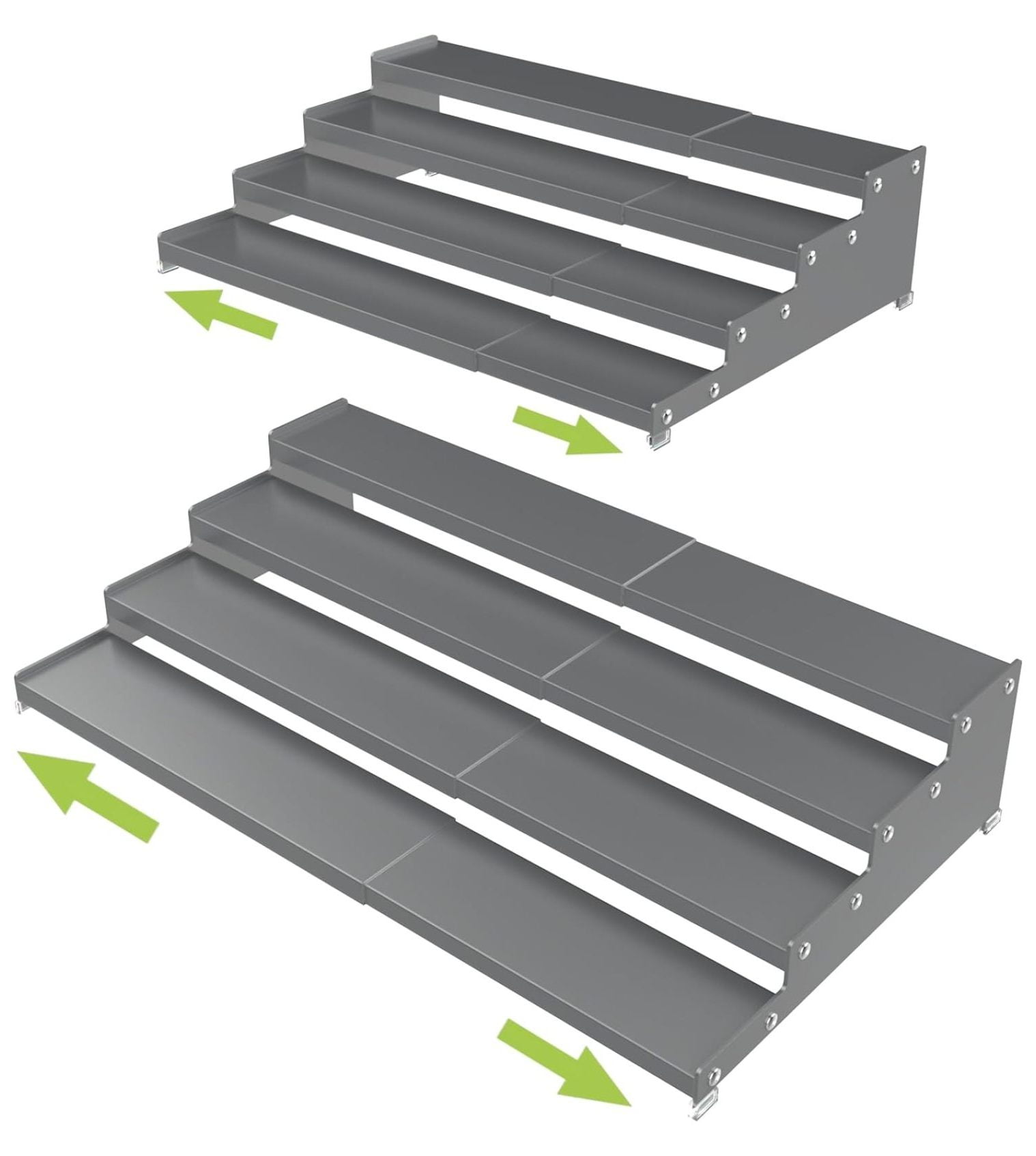 Expandable 4-Tier Step Spice Rack Organizer for Kitchen Cabinet Modern ...