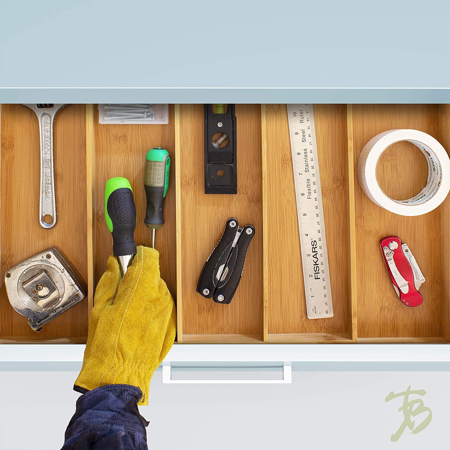 Expandable 5-Compartment Drawer Organizer, Expands from 13 to 22" Wide ...