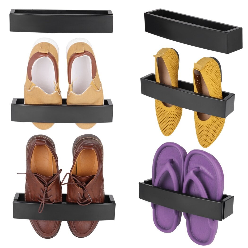 Expandable 6-Pack Shoe Racks for Walls, Adjustable Space-Saving ...