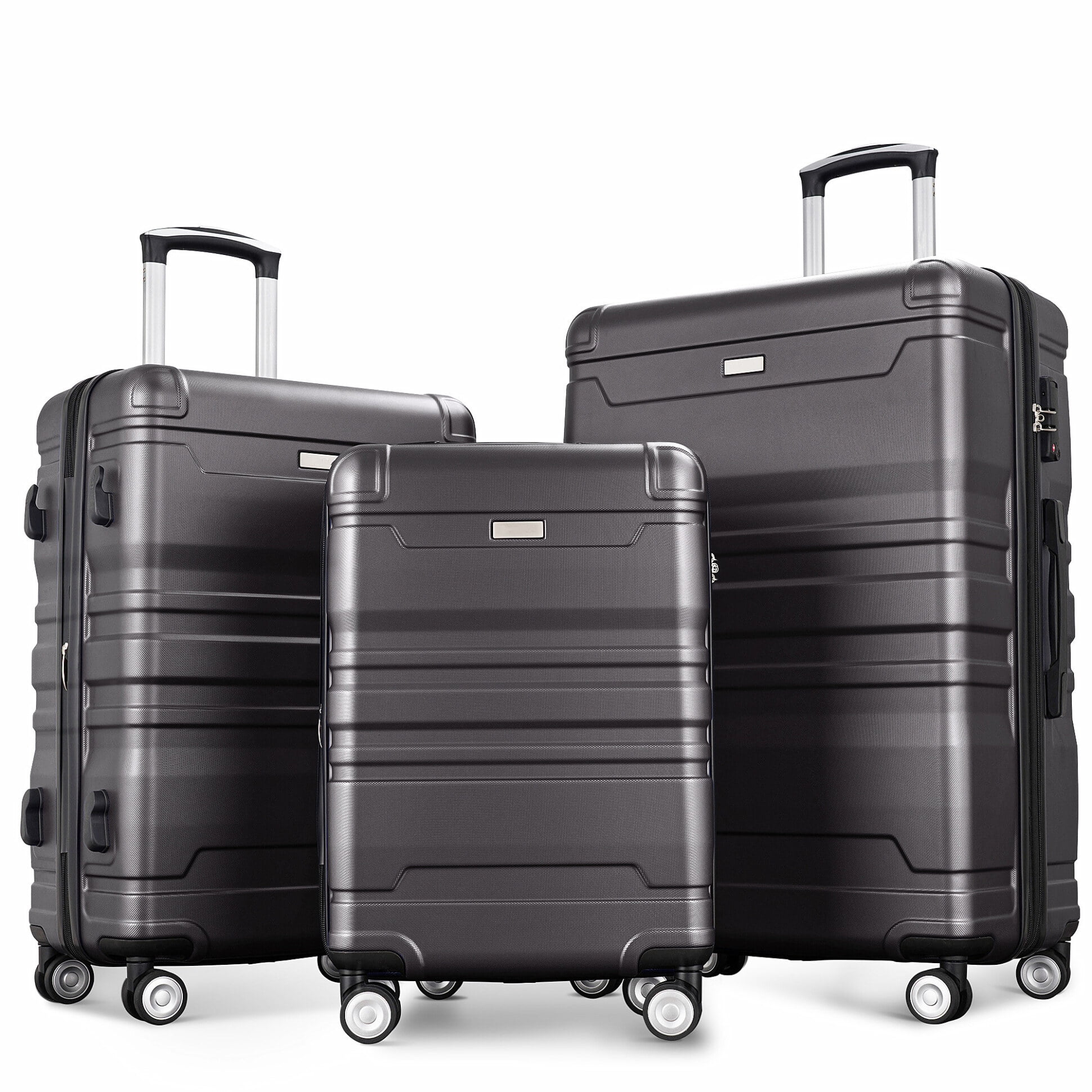 Expandable ABS Suitcase Set 3 Piece, Clearance Luggage Hardside ...