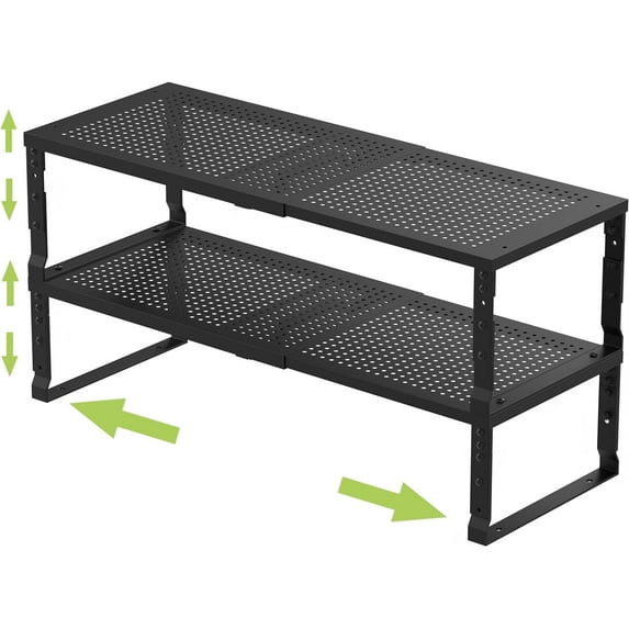 Expandable Adjustable Stackable Kitchen Organizer, Spice Rack,Metal ...