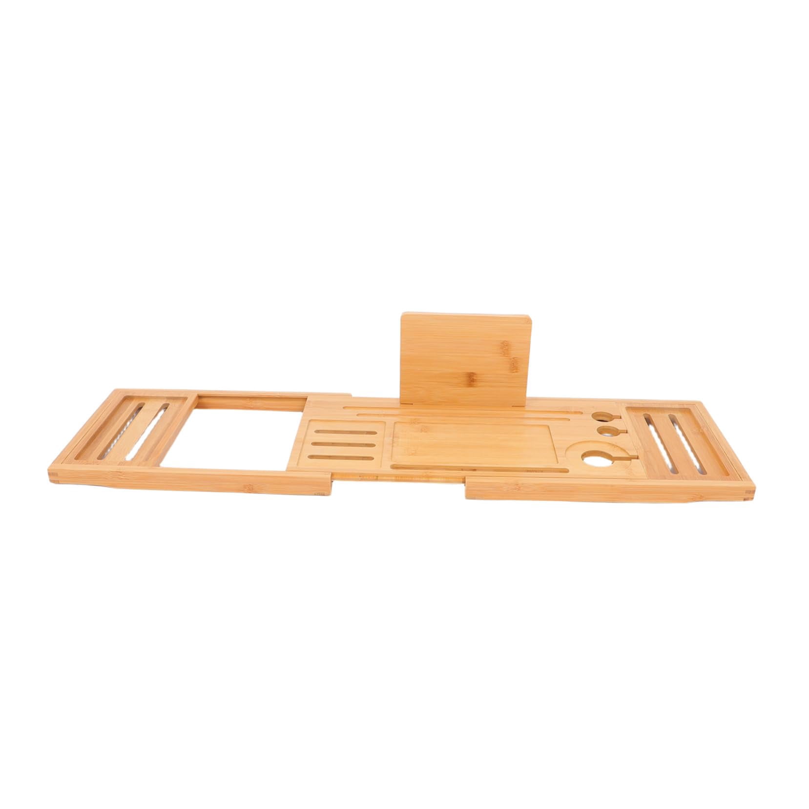 Expandable Bamboo Bathtub Tray Bath Tub Table Tray for Soap Shampoo ...