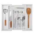 Expandable Bamboo Drawer Organizer for Knives & Utensils - Adjustable ...
