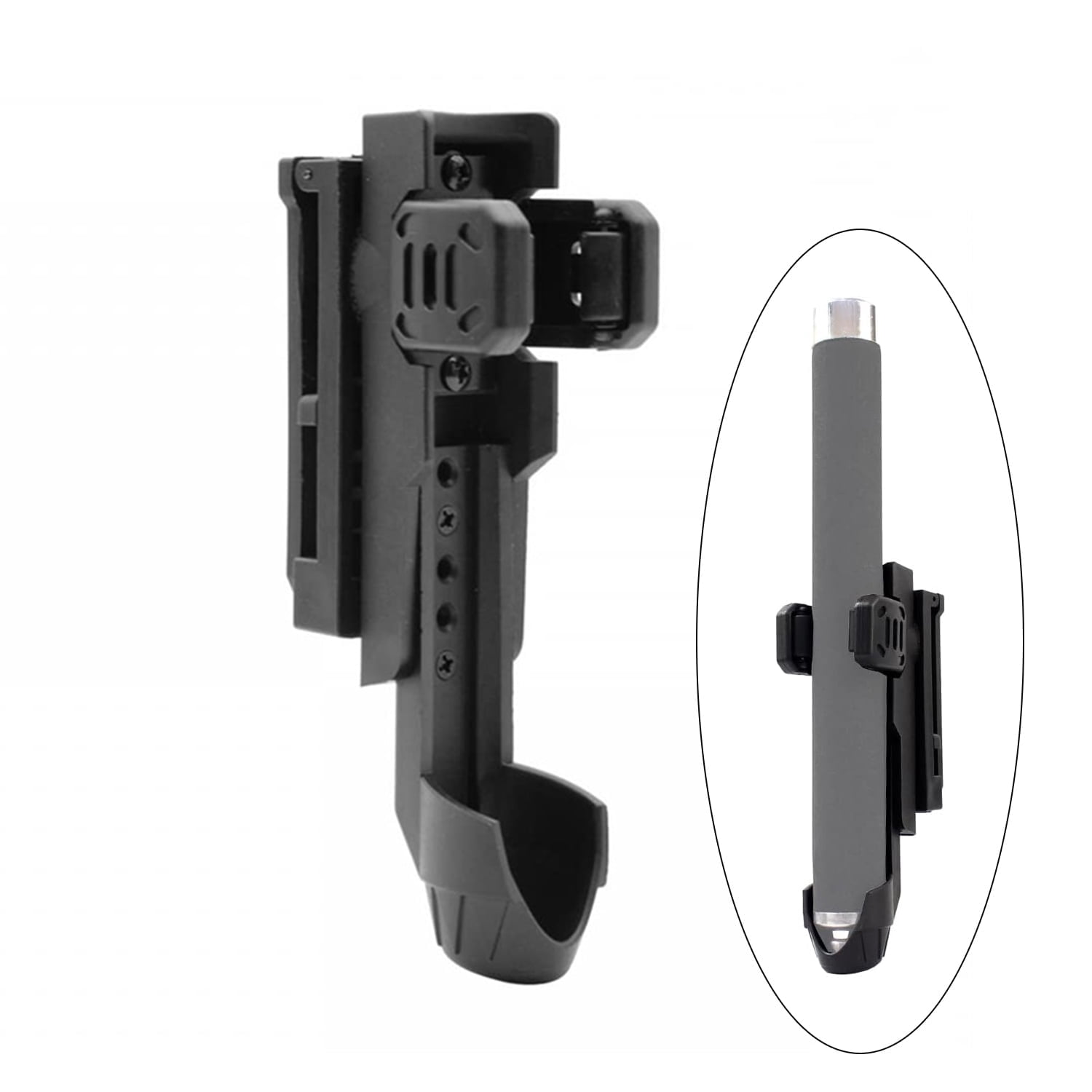 Expandable Baton Holster, 360 Degree Duty Belt Flashlight Holder Baton ...