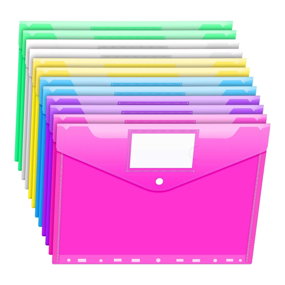 Expandable Binder Folders,Plastic Document Pouch,11 Holes Envelopes ...