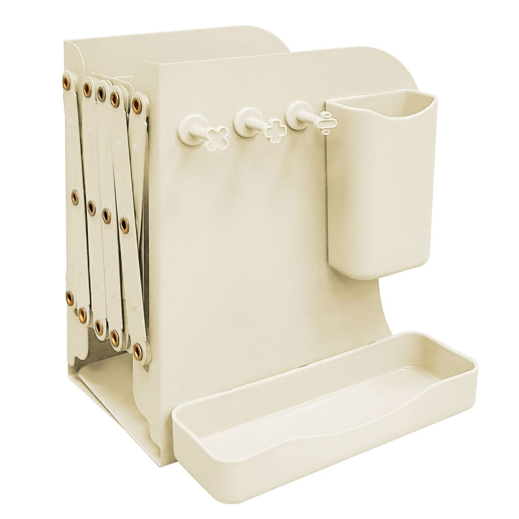 Expandable Bookend, Multifunctional Book End with Pen Holder and ...