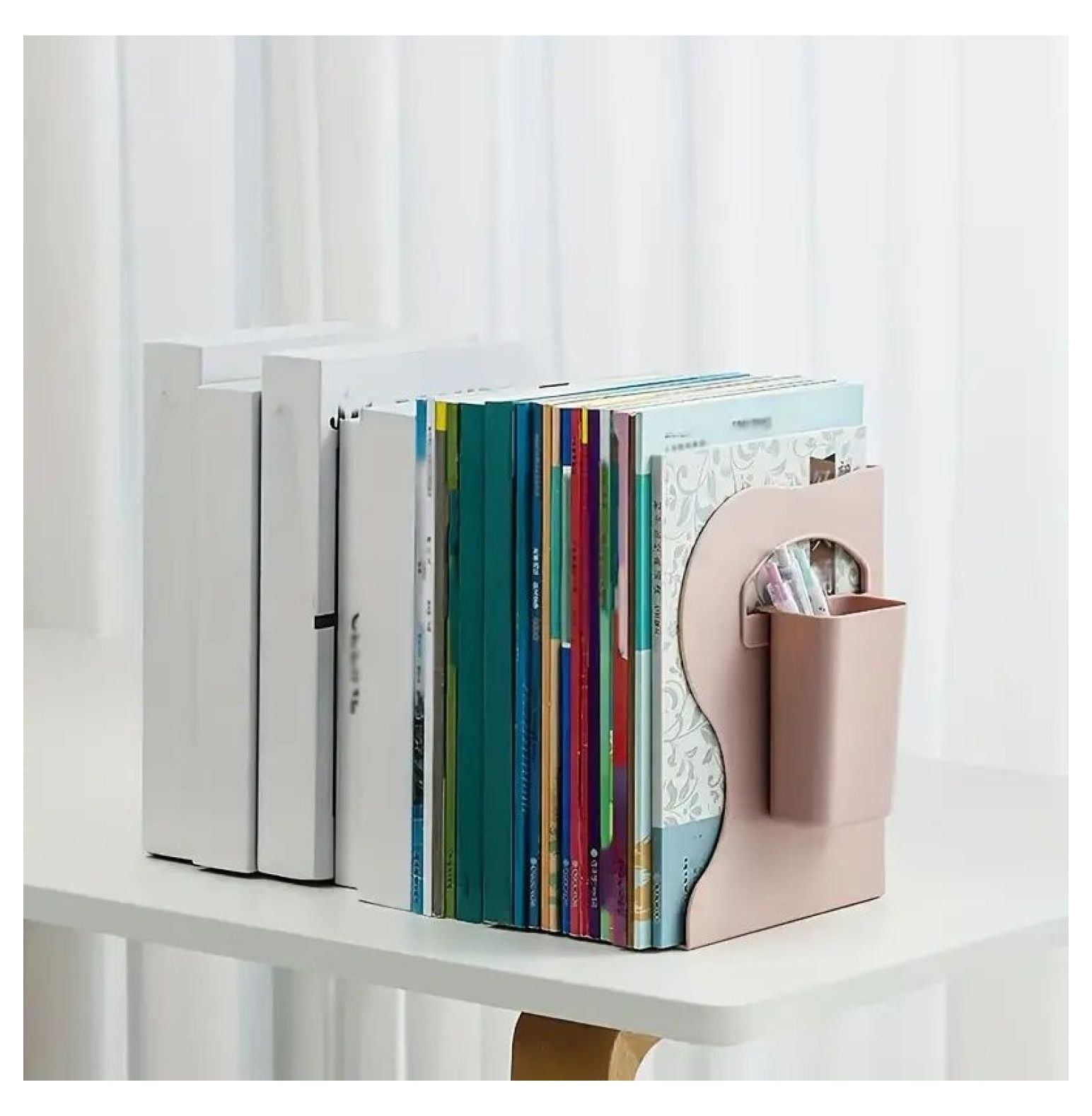 Expandable Bookshelf - Space Saving Book Holder for Desk, Adjustable ...