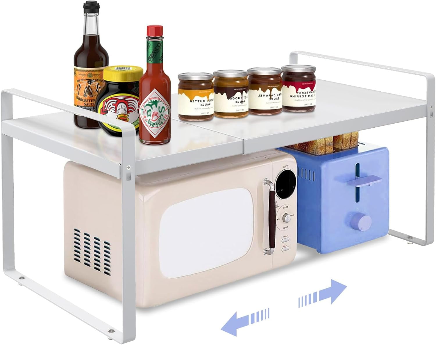 Expandable Cabinet Organizer 14"~25", Kitchen Shelf Organizer Spice ...