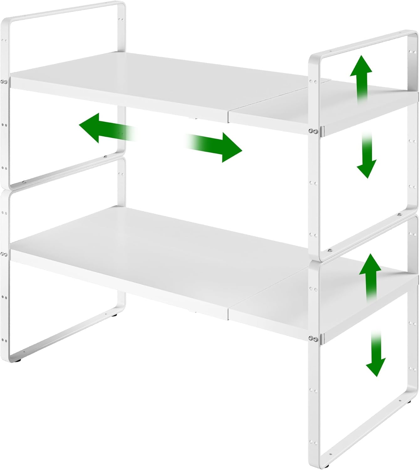 Expandable Cabinet Organizer Shelf, Adjustable Height Organizer Riser ...
