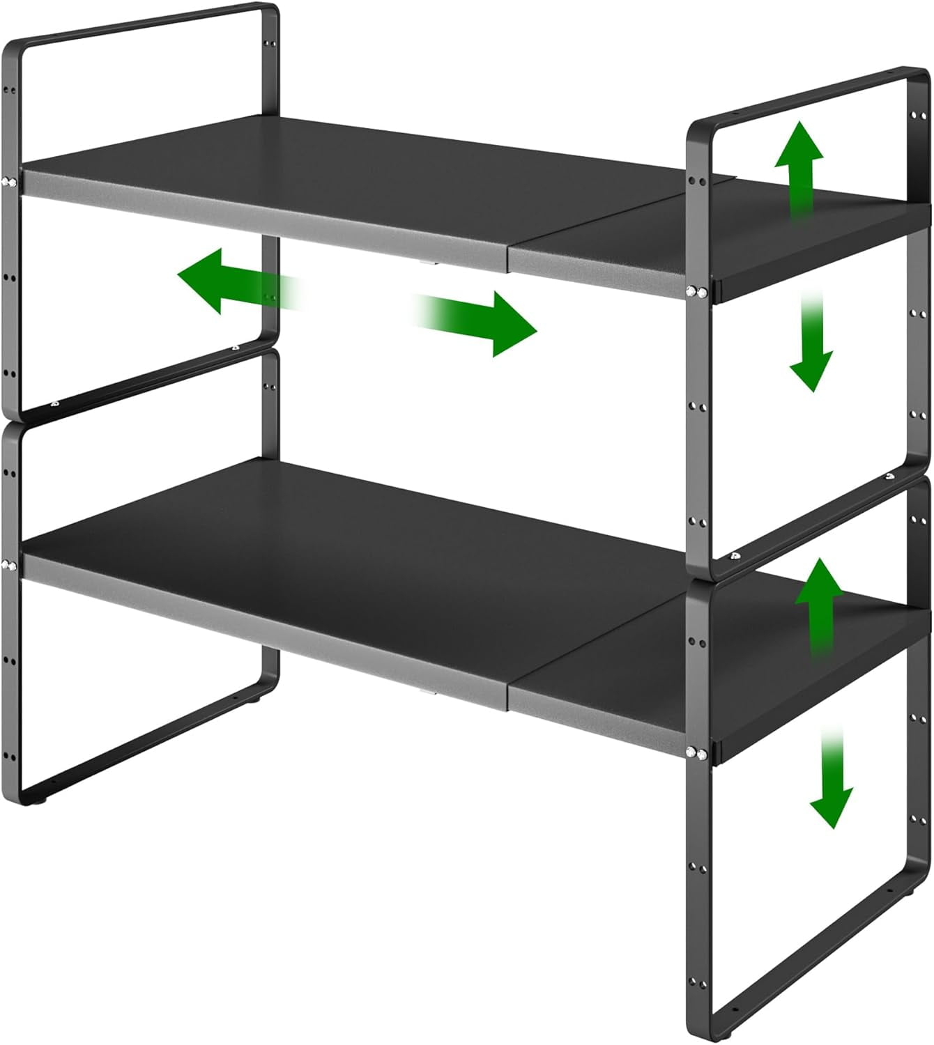 Expandable Cabinet Organizer Shelf, Adjustable Height Organizer Riser ...
