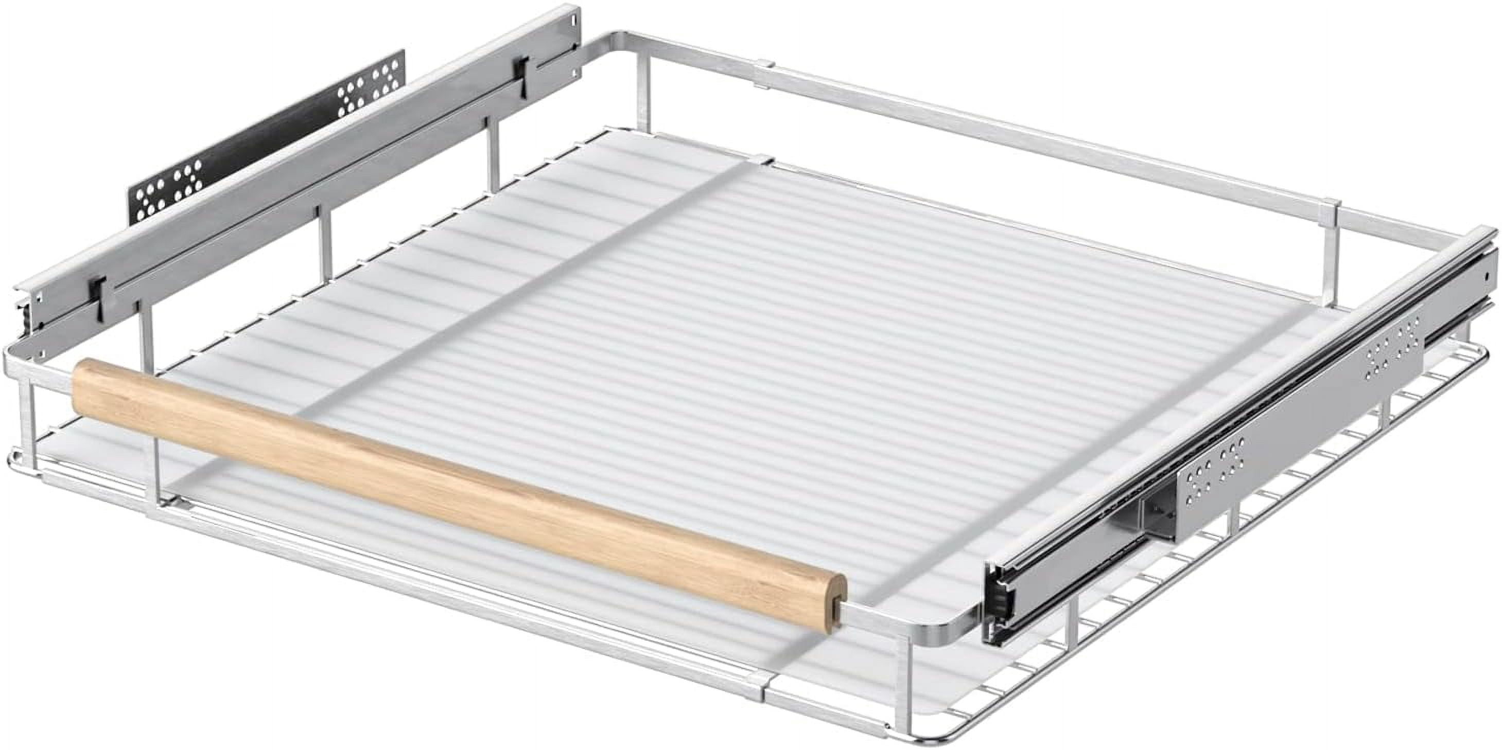 Expandable Cabinet Pull Out Basket Heavy Duty Slide Out Pantry Shelves ...