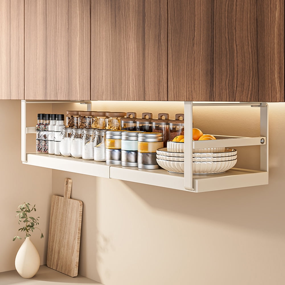 Expandable Under Cabinet Shelf, Extendable Under Shelf Storage ...
