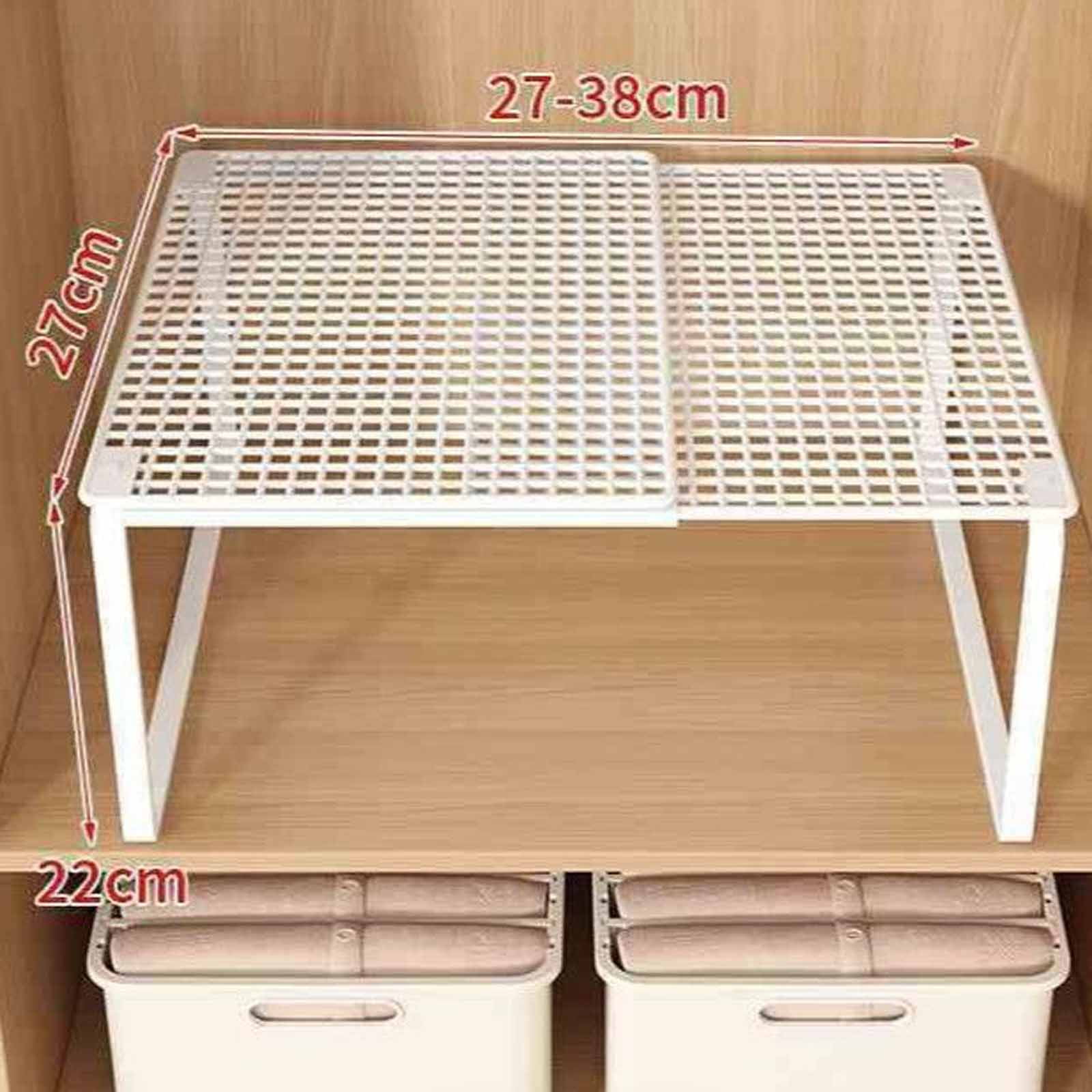 Expandable Cabinet Shelf Organizer for Closet Kitchen Cupboard ...
