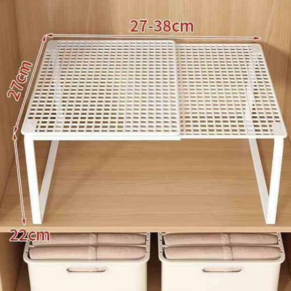 Expandable Cabinet Shelf Organizer for Closet Kitchen Cupboard ...
