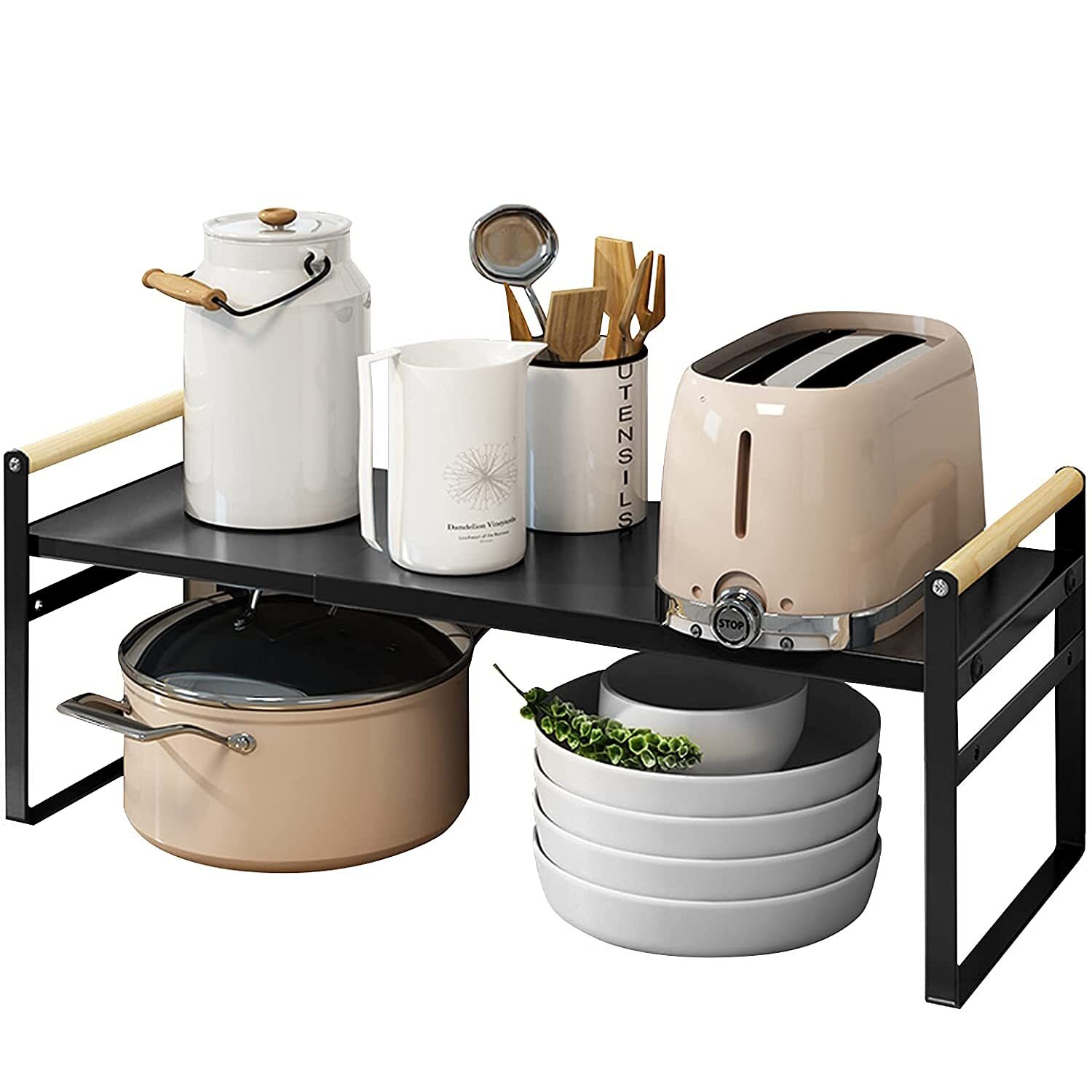 BueautyboxMetal Cupboard Cabinet Organizer Rack Holder Hanging Under ...