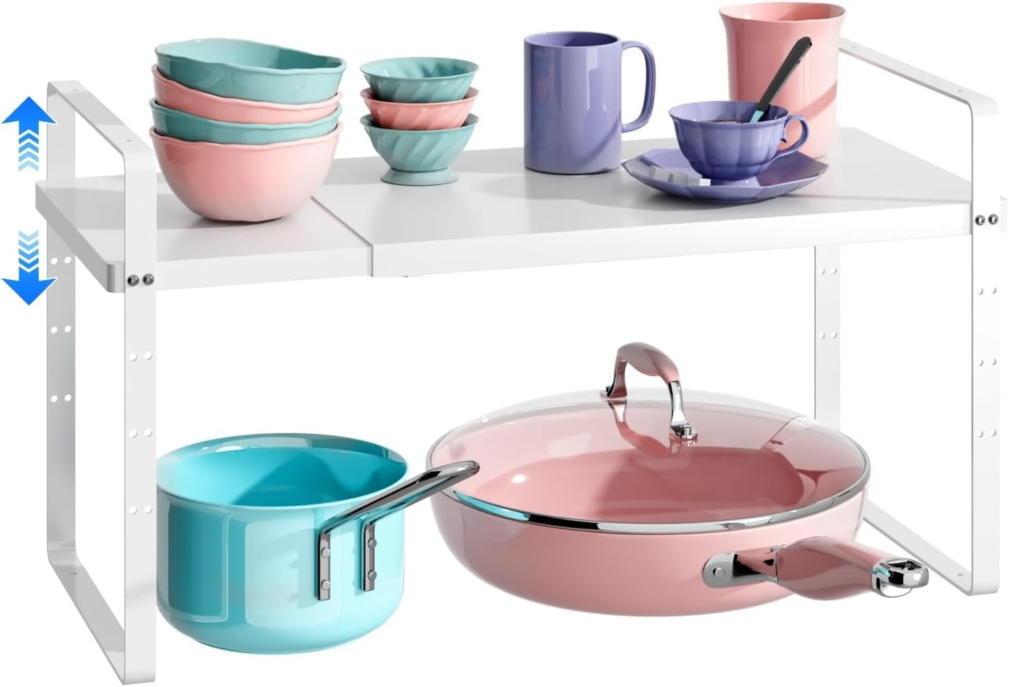 Expandable Cabinet Shelf Organizer, Kitchen Pantry Counter Storage ...