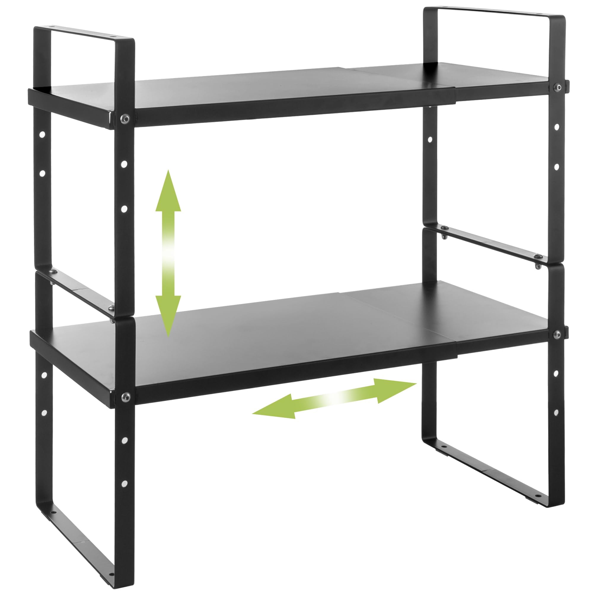Expandable Cabinet Shelf Organizer Rack, Stackable Kitchen Counter ...