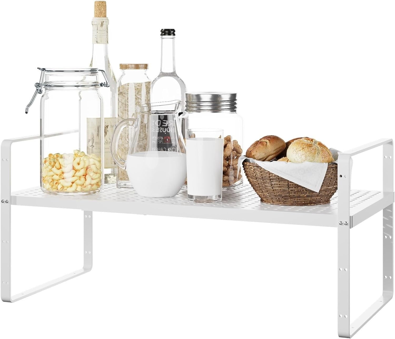 Expandable Cabinet Shelf Organizer, Stackable Kitchen Pantry Counter ...