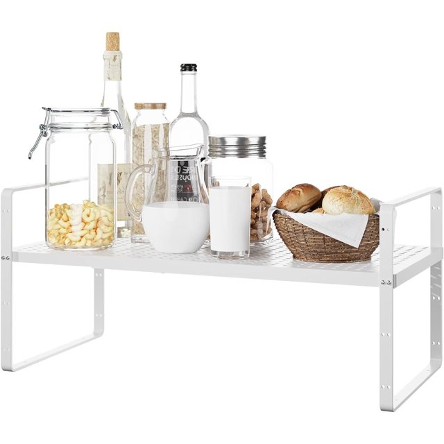 Expandable Cabinet Shelf Organizer, Stackable Kitchen Pantry Counter ...