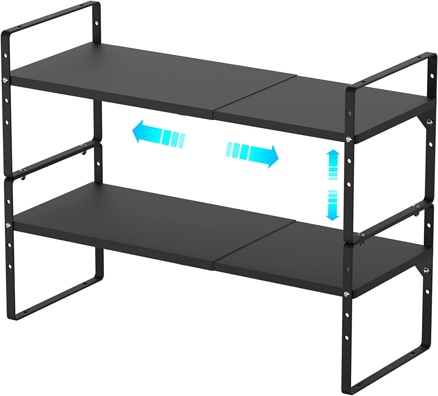 Expandable Cabinet Shelf Organizers, Stackable Kitchen Counter Shelves ...