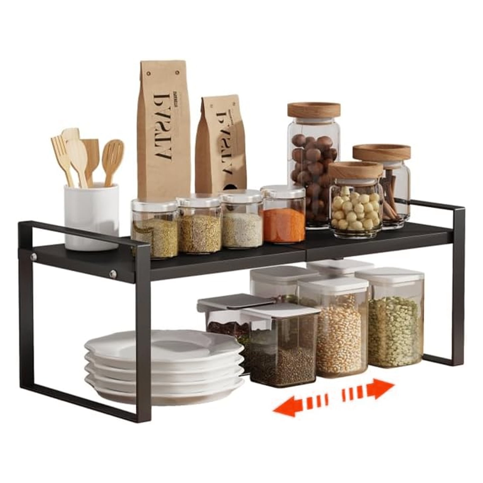 Shelf Organizer, Adjustable Cabinet Shelves For Kitchen Cabinet ...