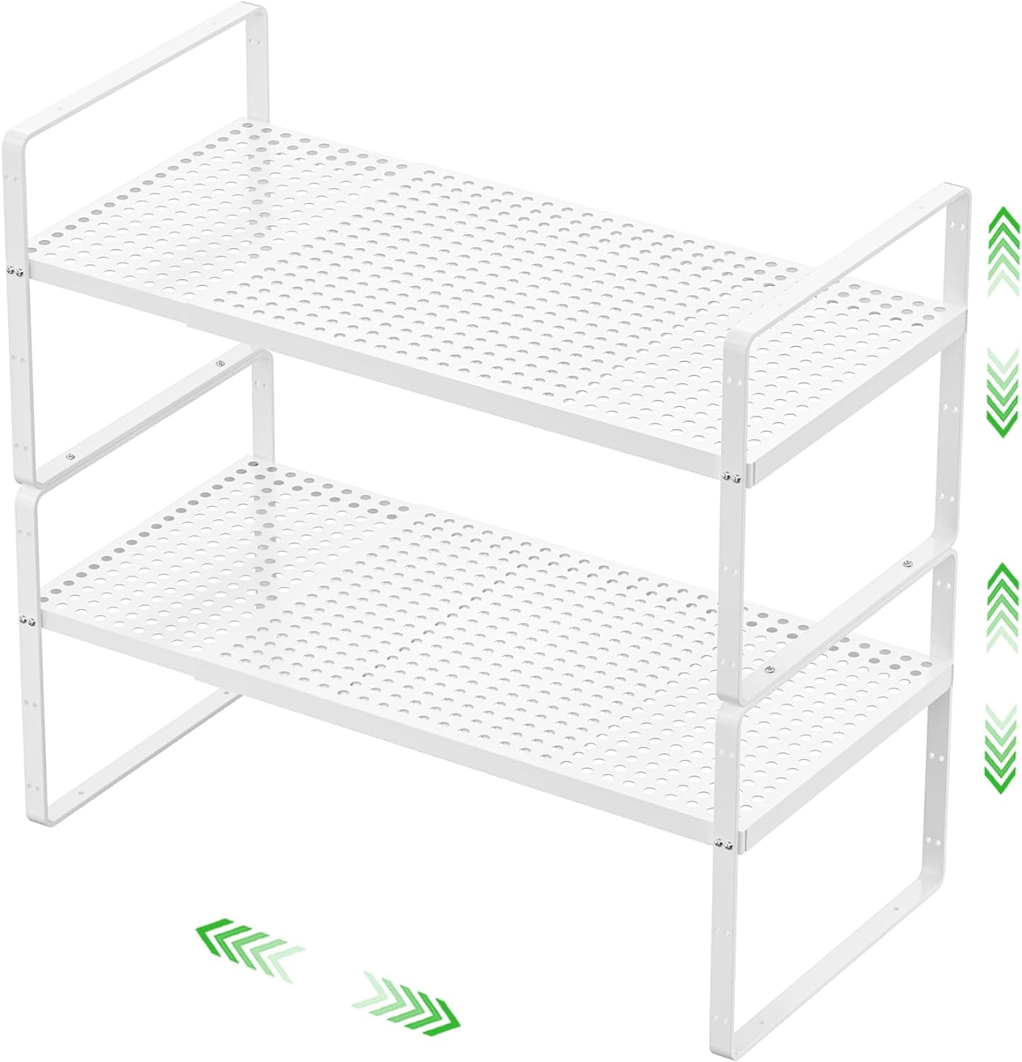 Expandable Cabinet Storage Shelf Stackable Organizer Rack for Kitchen ...