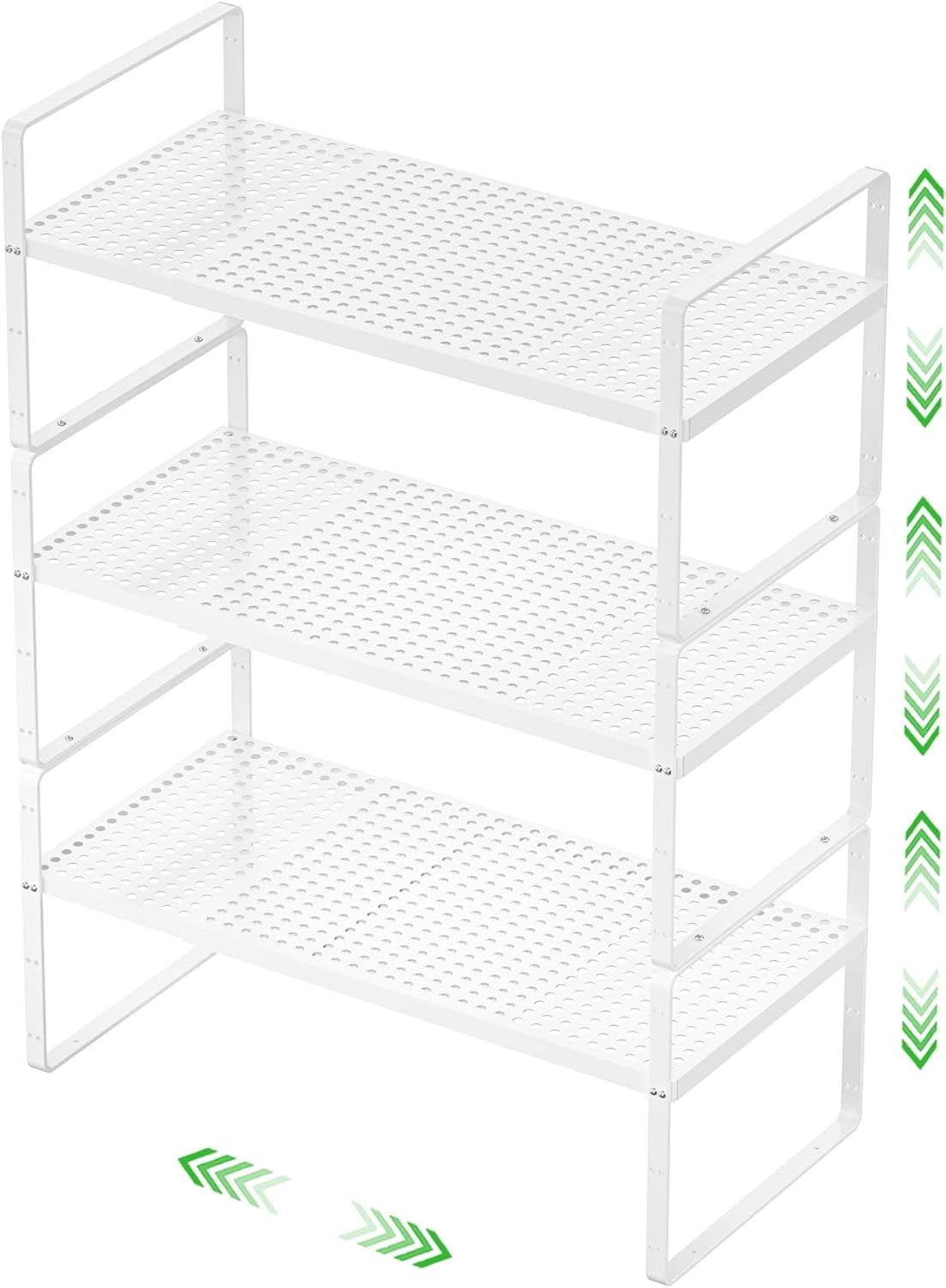 Expandable Cabinet Storage Shelf Stackable Organizer Rack for Kitchen ...