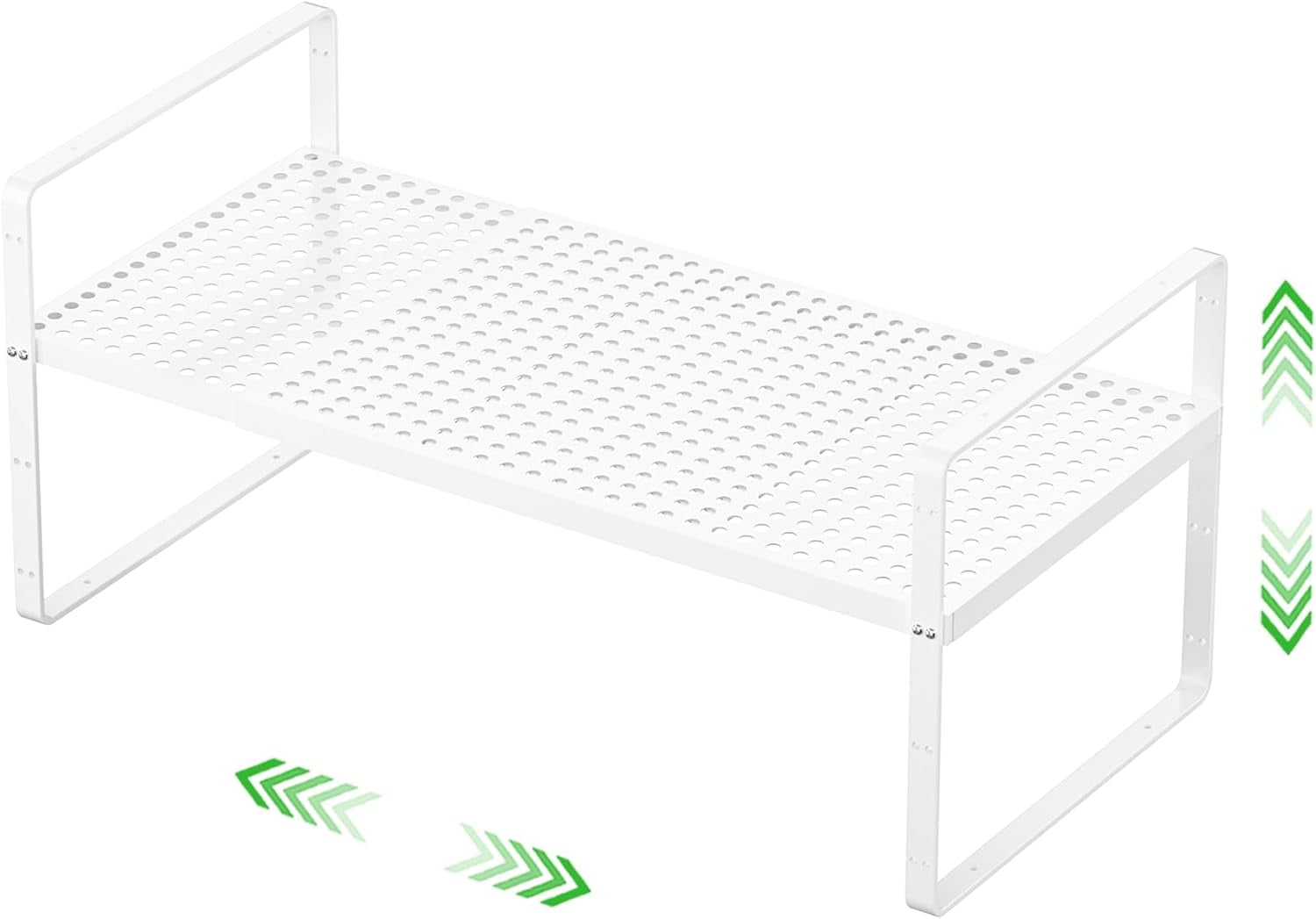 Expandable Cabinet Storage Shelf, Stackable Organizer Rack for Kitchen ...