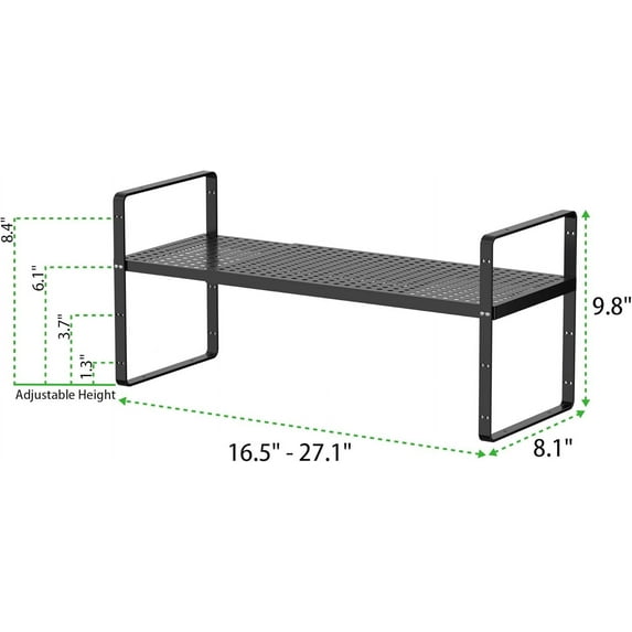 Expandable Cabinet Storage Shelf Stackable Organizer Rack for Kitchen ...