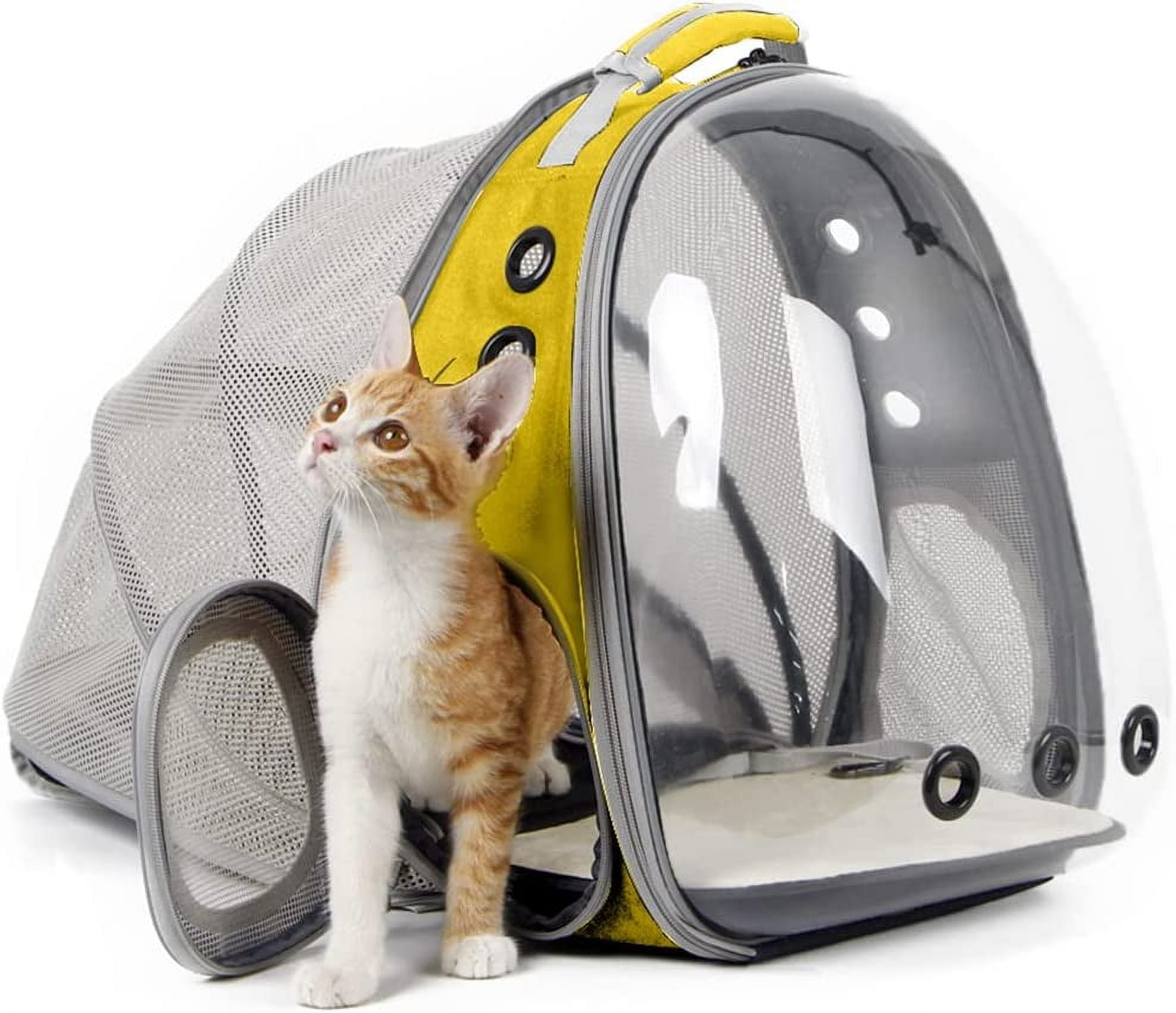 Expandable Cat Backpack Carrier, Fit up to 20 lbs, Space Capsule Astronaut Bubble Window Pet ...