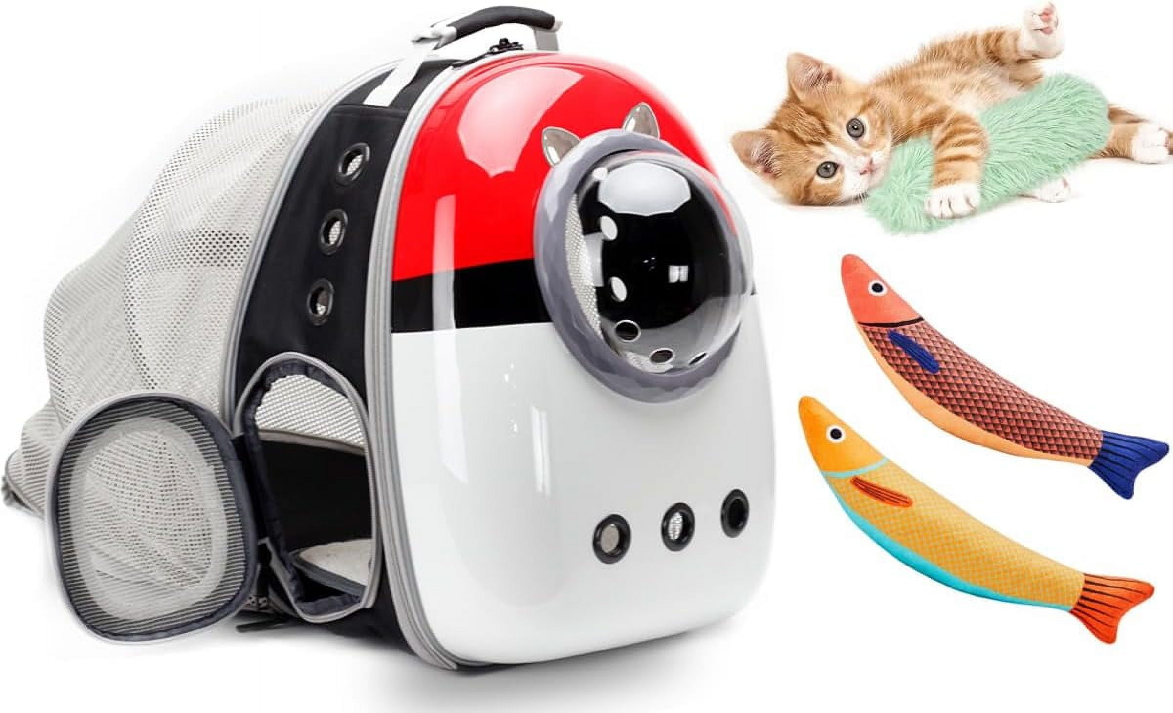 Expandable Cat Carrier Backpack with Catnip Toys, Backpack for Cats ...