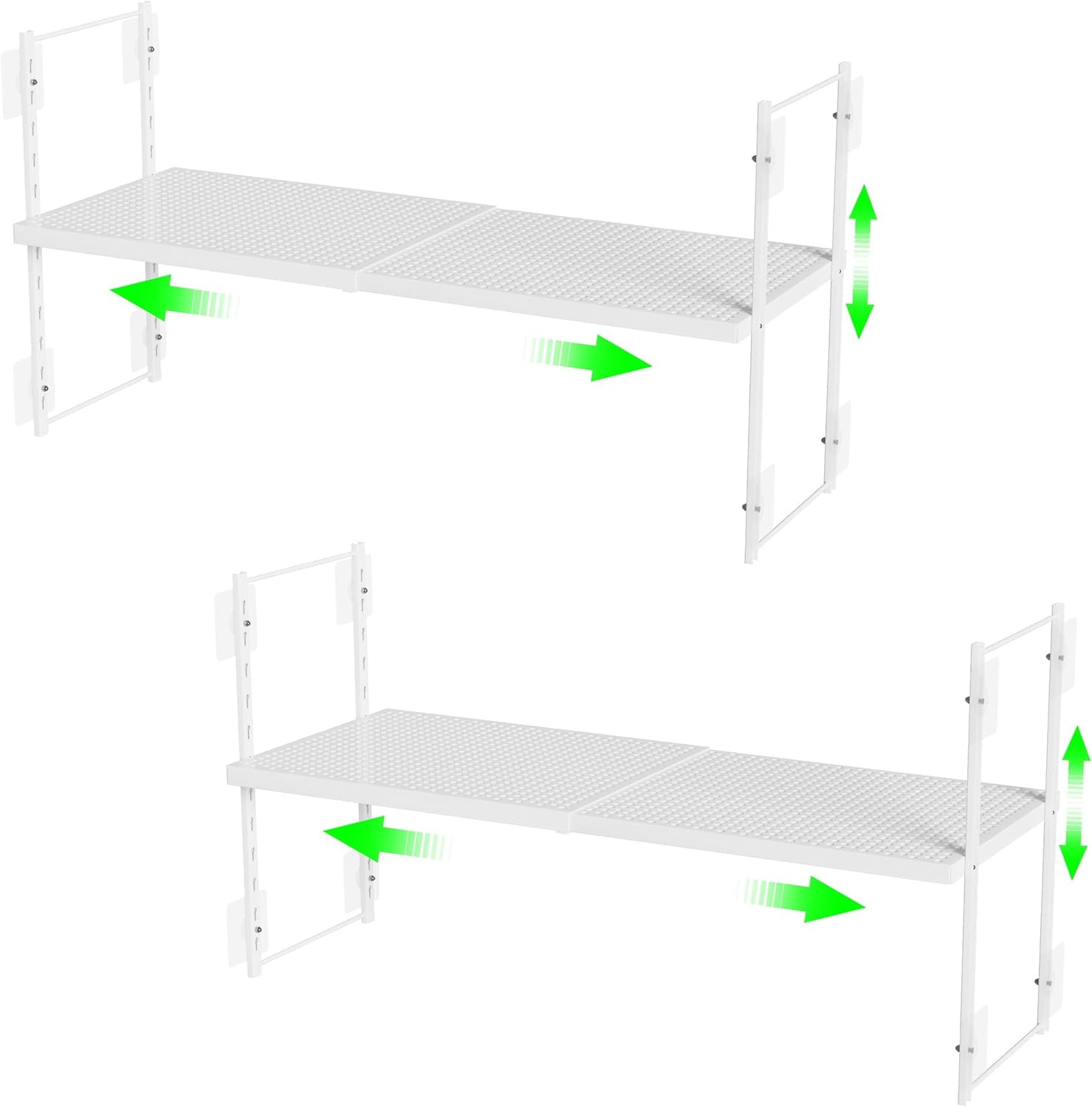 Expandable Closet Pantry Shelves, Adjustable Kitchen Cabinet Shelf ...