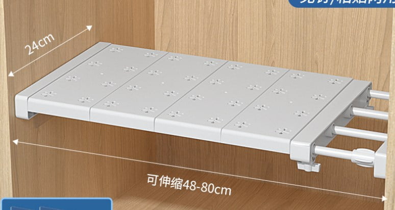 Expandable Closet Rack Tension Rod Shelf Tension Shelf For Closet ...